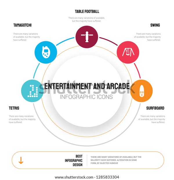 Abstract Infographics Entertainment Arcade Template Tetris Stock Vector ...