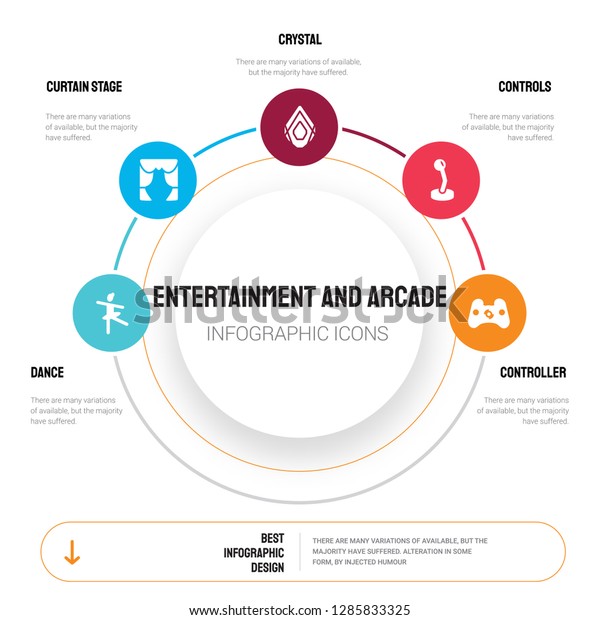 Abstract Infographics Entertainment Arcade Template Dance Stock Vector ...