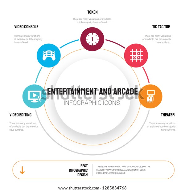 Abstract Infographics Entertainment Arcade Template Video Stock Vector ...