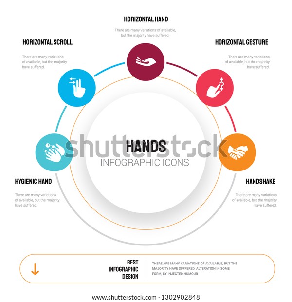 Abstract Infographics Hands Template Hygienic Hand Stock Vector ...