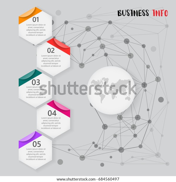 Abstract Infographics Number 5 Options Template Stock Vector (Royalty ...