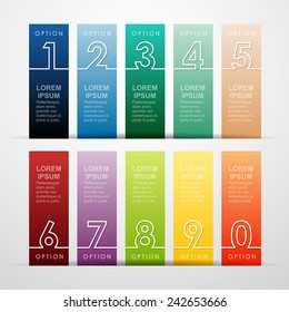 Abstract Infographics Number Design Vector Illustration Stock Vector ...