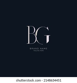 Abstract Initial Bg Letter Icon Logo Stock Vector (Royalty Free ...
