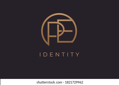 Abstract Initial Letter E P Logousable Stock Vector (Royalty Free ...