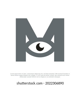 Abstract Initial Letter M Eye Logo Stock Vector (Royalty Free ...