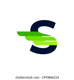 Abstract Initial Letter S Wing Strip Stock Vector (Royalty Free ...