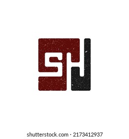 Abstract Initial Letter Sh Logo Red Stock Vector (Royalty Free ...