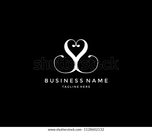 Abstract Initial Letter Ss Love Logo Stock Vector (Royalty Free ...
