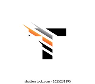 Abstract Initial Letter T Fast Technology Stock Vector (Royalty Free ...