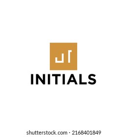 Abstract Initial Letters Jr Logo Design Stock Vector (Royalty Free ...