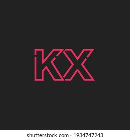 Abstract Initial Letters Kx Logo Line Stock Vector (Royalty Free ...