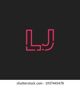 Hpj Monogram Vector Logo Three Letters Stock Vector (Royalty Free ...