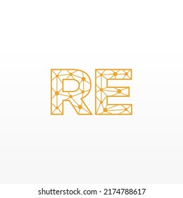 Abstract Initial Letters Logo Line Style Stock Vector (Royalty Free ...