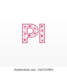 Abstract Initial Letters Pi Logo Line Stock Vector (Royalty Free ...