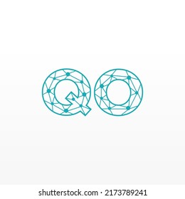 Abstract Initial Letters Qo Logo Line Stock Vector (Royalty Free ...