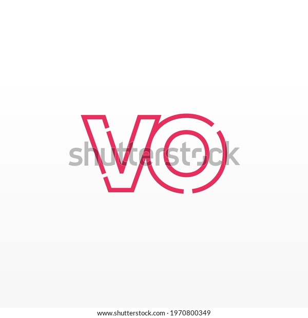 Abstract Initial Letters Vo Logo Line Stock Vector (Royalty Free ...
