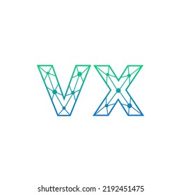 Abstract Initial Letters Vx Logo Line Stock Vector (Royalty Free ...