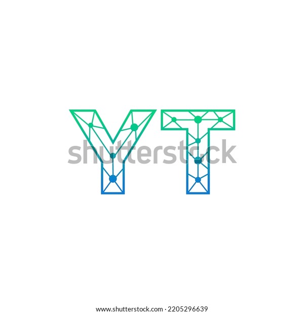 Abstract Initial Letters Yt Logo Line Stock Vector (Royalty Free ...