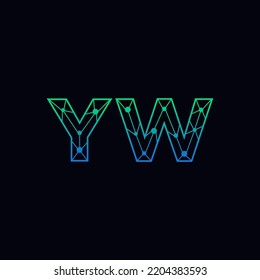 Abstract Initial Letters Yw Logo Line Stock Vector (Royalty Free ...