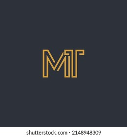 Abstract Initial Mt Letter Icon Logo Stock Vector (Royalty Free ...