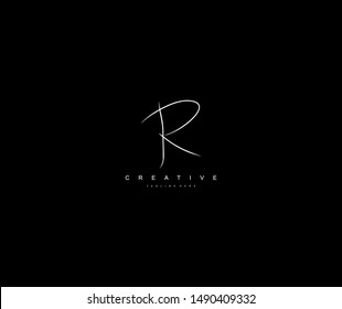 Abstract Initial R Letter Simply Brush Stock Vector (Royalty Free ...