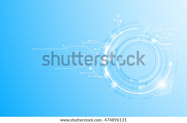 Abstract Innovation Concept Blue Design Background Stock Vector ...