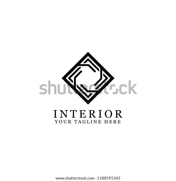 Abstract Interior Logo Design Isolated White Stock Vector (Royalty Free ...