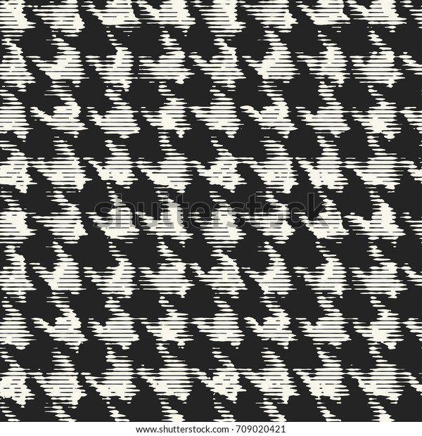 Abstract Irregular Houndstooth Check Seamless Pattern Stock Vector ...