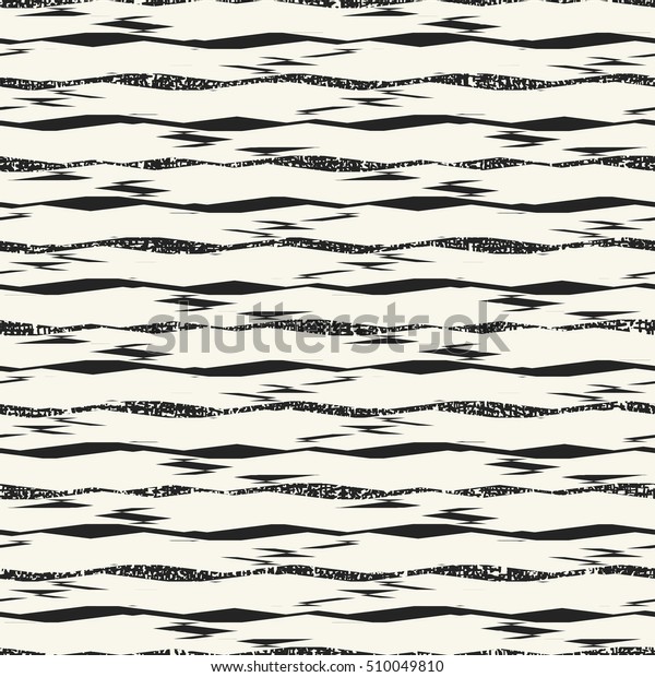 Abstract Irregular Striped Motif Black White Stock Vector (Royalty Free ...