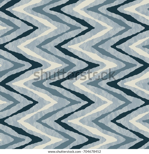 Abstract Irregular Textured Zigzag Motif Seamless Stock Vector (Royalty ...
