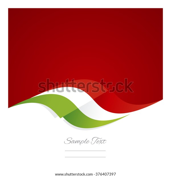 Abstract Italian Flag Ribbon Red Background Stock Vector (Royalty Free ...