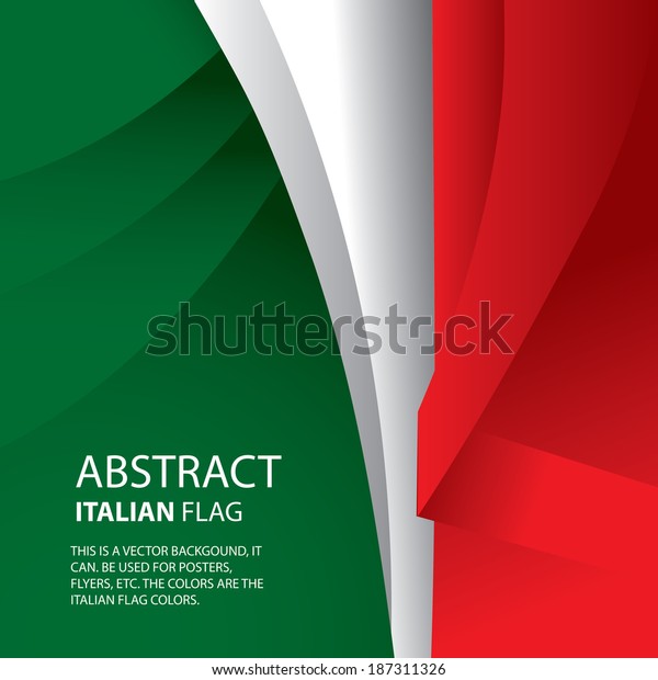 Abstract Italian Italy Flag Vector Art Stock Vector (Royalty Free ...