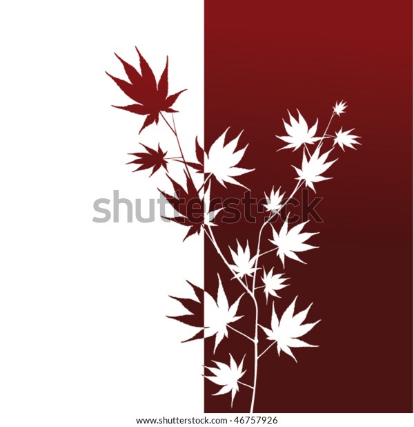 Abstract Japanese Maple Leaf Design Stock Vector (Royalty Free) 46757926