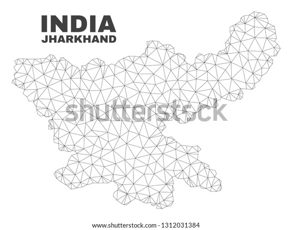 Abstract Jharkhand State Map Isolated On Stock Vector (Royalty Free ...