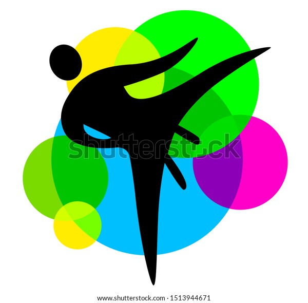 Abstract Karate Fighter Vector Illustration Stock Vector (Royalty Free ...