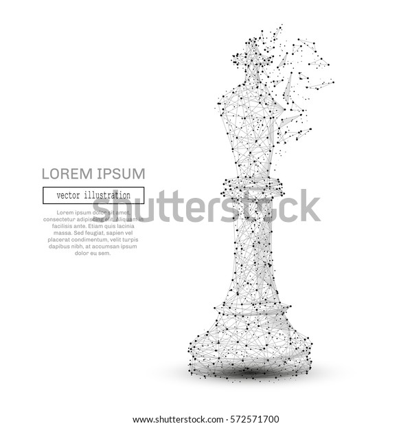Abstract King Chess Polygonal Geometry Triangle Stock Vector (Royalty ...