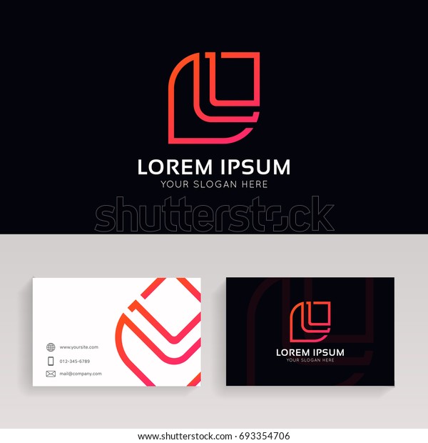 Abstract L Logo Iconic Sign Company Stock Vector (Royalty Free ...