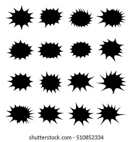 Splash Star Icon Set Flat Style Stock Vector (Royalty Free) 1596495619