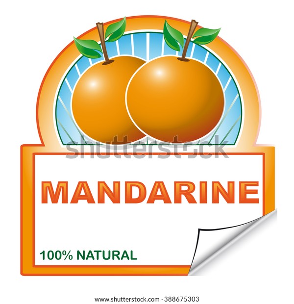 Abstract Label Mandarine Stock Vector (Royalty Free) 388675303