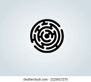 Abstract Labyrinth Logos Illustration Stock Vector (Royalty Free ...