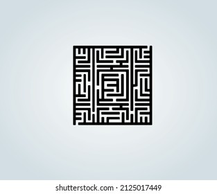 Abstract Labyrinth Logos Illustration Stock Vector (Royalty Free) 2125017449 | Shutterstock