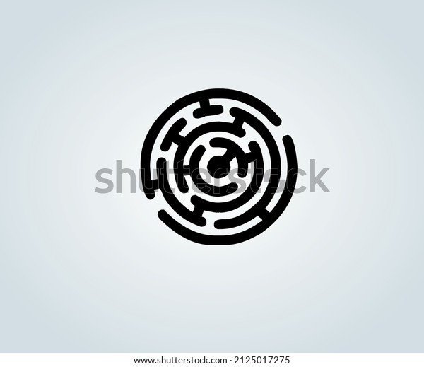 Abstract Labyrinth Logos Illustration Stock Vector (Royalty Free ...