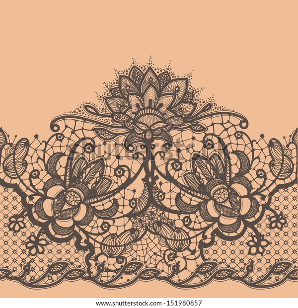 Abstract Lace Ribbon Seamless Pattern Template Stock Vector (Royalty ...
