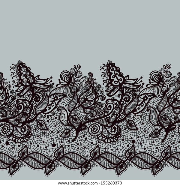 Abstract Lace Ribbon Seamless Pattern Template Stock Vector (Royalty ...