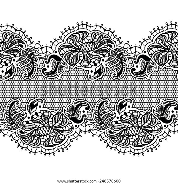 Abstract Lace Ribbon Seamless Pattern Vector Stock Vector (Royalty Free ...