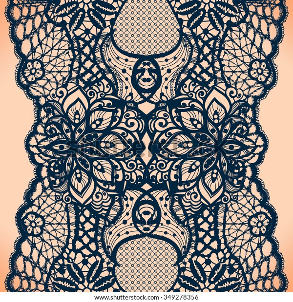 Abstract Lace Ribbon Seamless Pattern Elements Stock Vector (Royalty ...