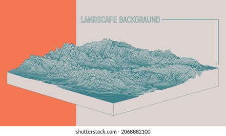138 Wireframe isometric mountains Stock Vectors, Images & Vector Art ...