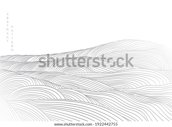 Abstract Landscape Background White Grey Line Stock Vector (Royalty ...