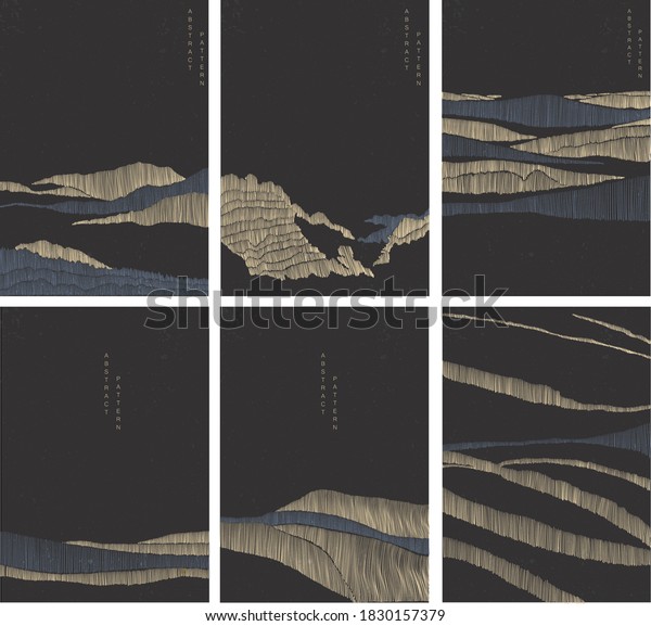 Abstract Landscape Japanese Wave Pattern Vector 库存矢量图（免版税）1830157379 ...