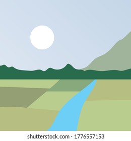 Abstract Landscape Nature Background Layouts Interior Stock Vector ...